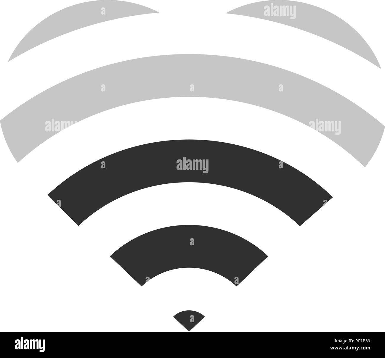 Original Pictogram for Wi-Fi. Waves in Heart Shape. Vector Illustration ...