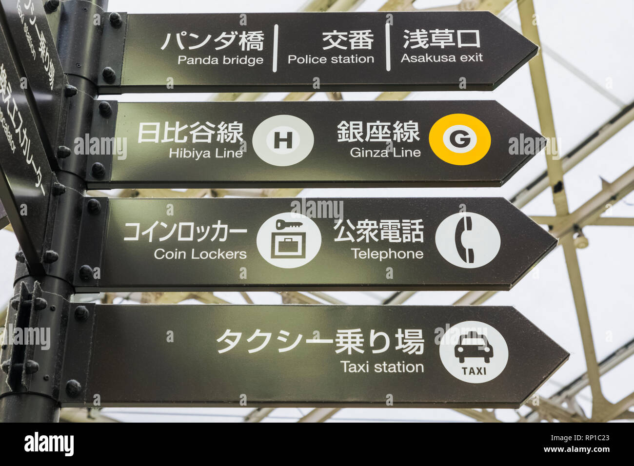 Japanese signpost tokyo hi-res stock photography and images - Alamy