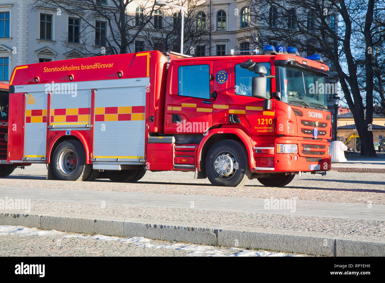 Fire engine, Stockholm, Sweden, Scandinavia Stock Photo - Alamy