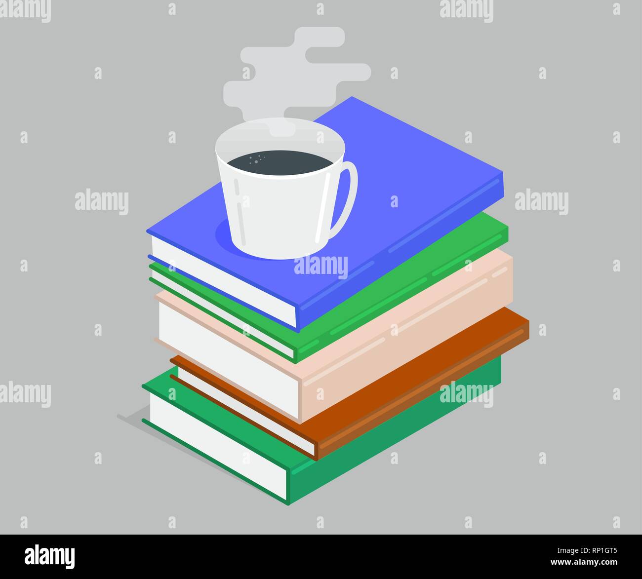 The isometric illustration of a stack of books Stock Vector Image & Art ...