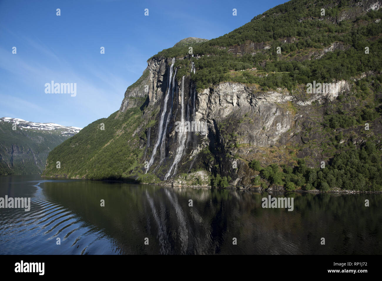 The Seven Sisters is a 300 meter high waterfall located just south of ...
