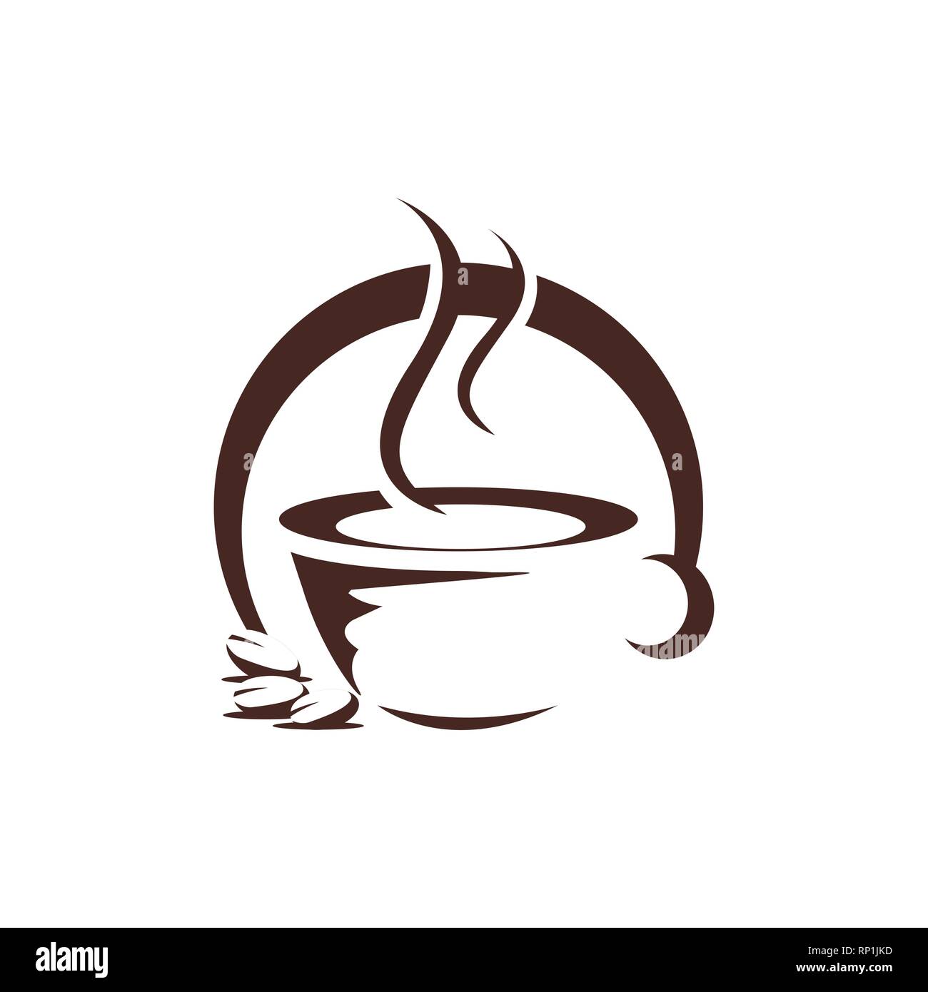 Simple Coffee beans icon. Vector and illustrations Stock Vector Image ...