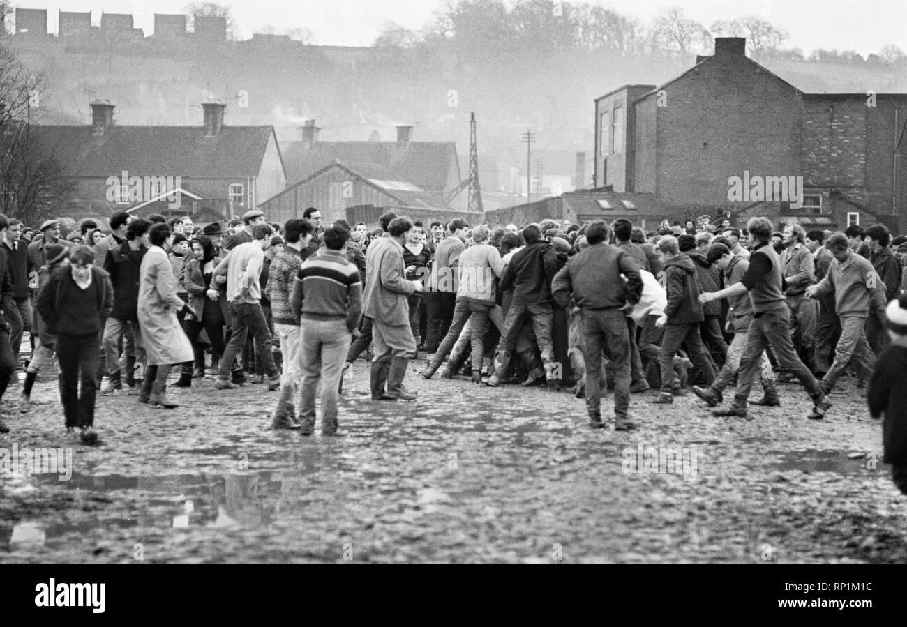 The traditional Royal Shrovetide Football Match, a "medieval football ...