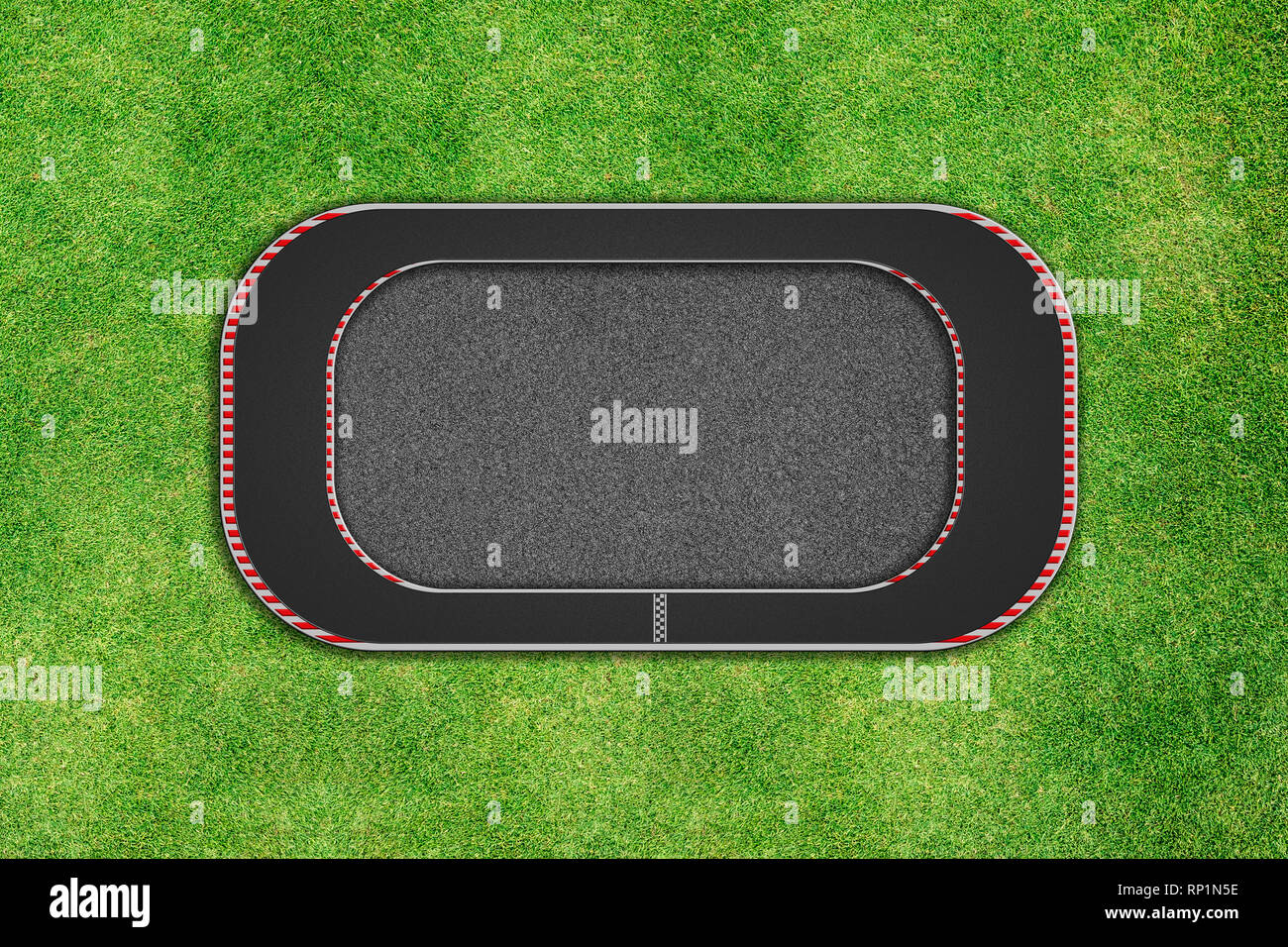Top view of race circuit on grass background Stock Photo - Alamy