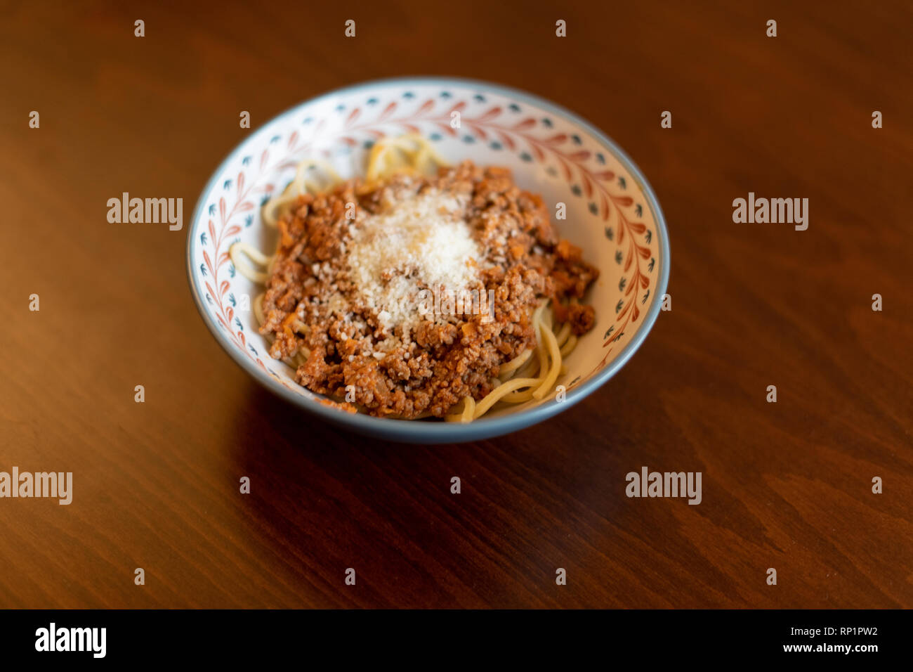Spaghetti Bolognese served in a bowl Stock Photo - Alamy