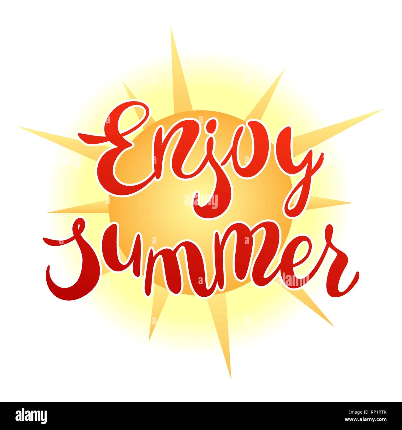 Enjoy summer illustration Stock Vector Image & Art - Alamy