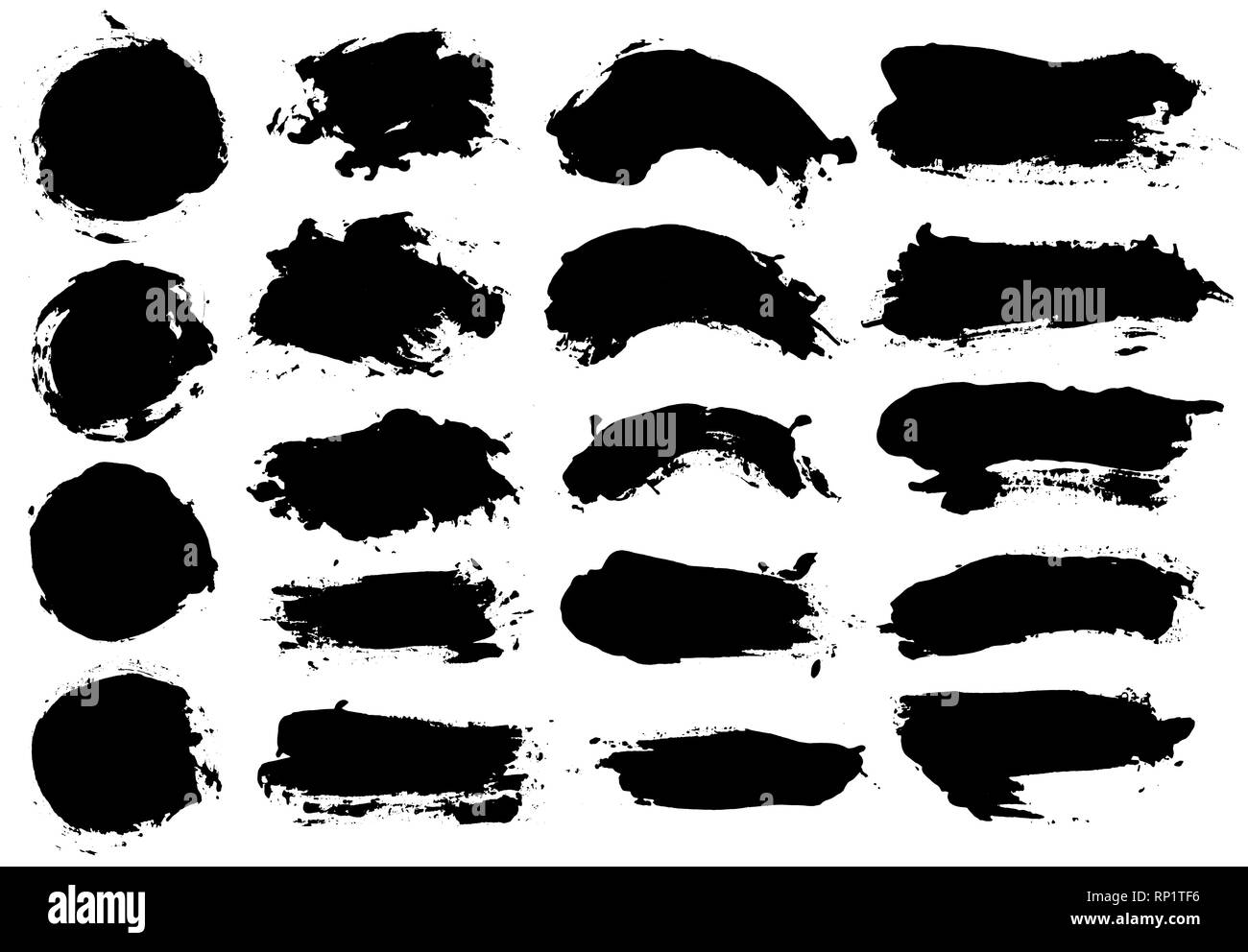 Round frame black paint Cut Out Stock Images & Pictures - Alamy