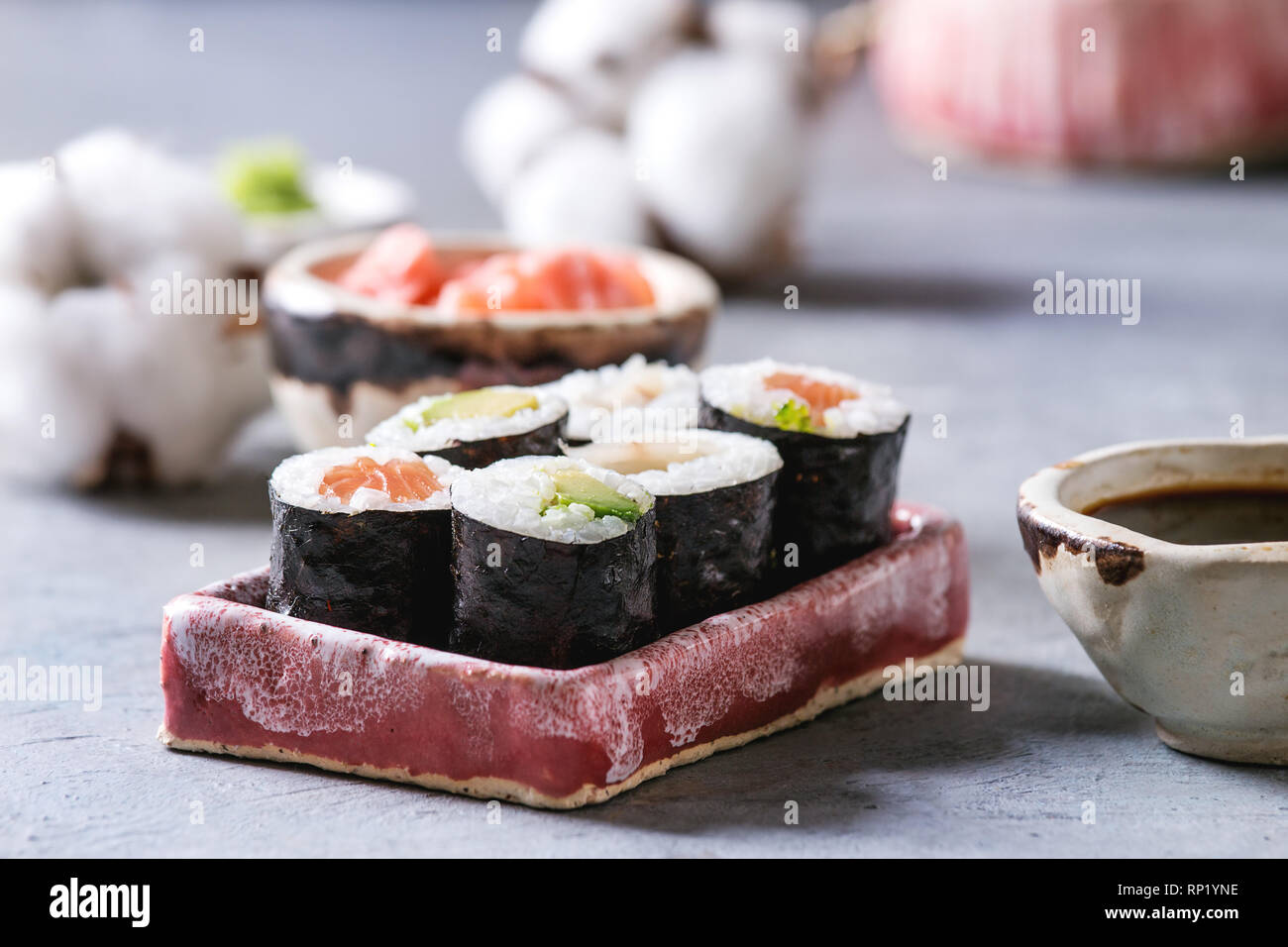 Sushi roll set Stock Photo - Alamy