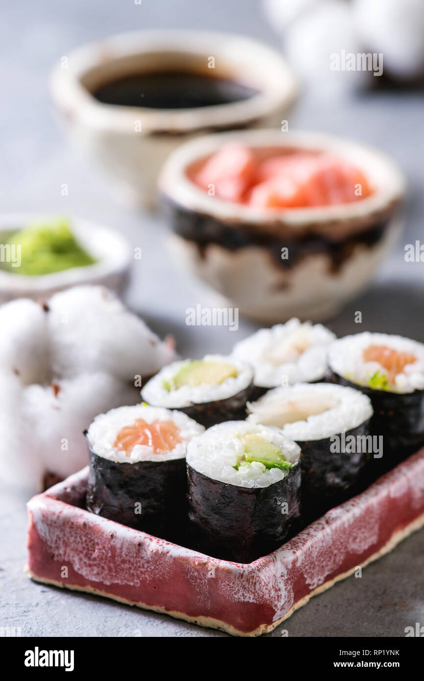 Sushi roll set Stock Photo - Alamy