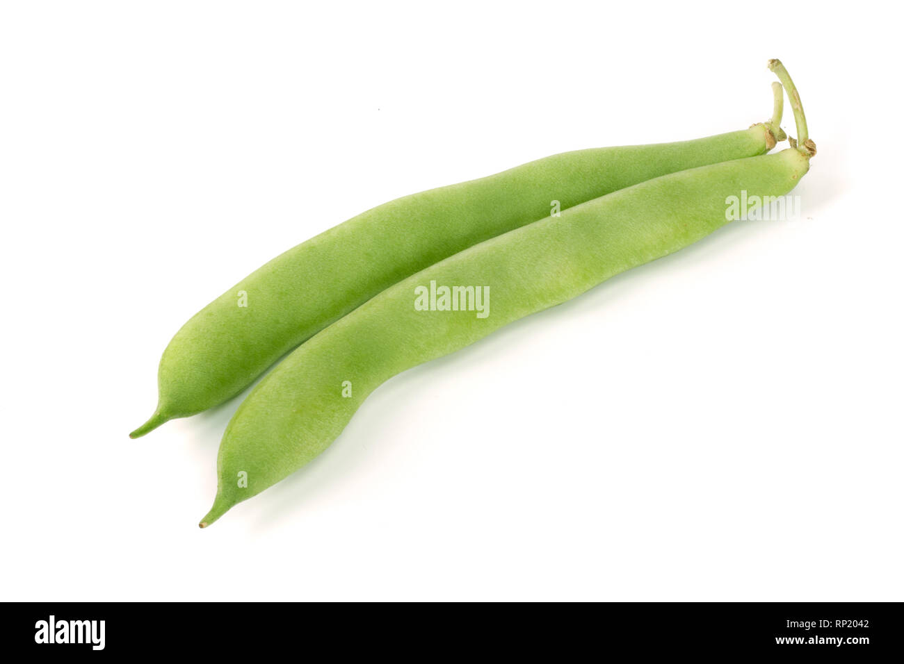 Green beans isolated on a white background Stock Photo - Alamy