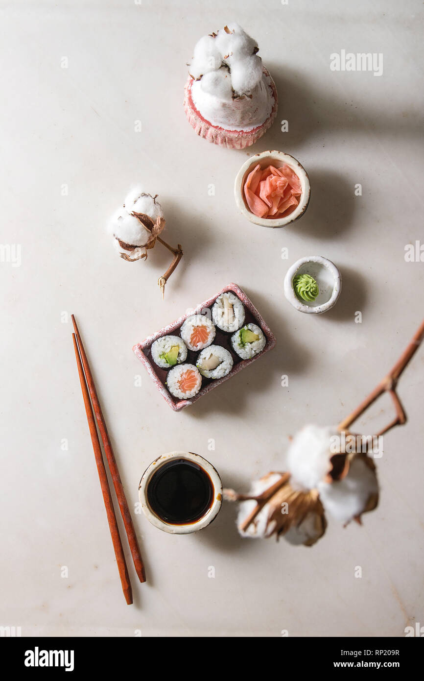 Sushi roll set Stock Photo - Alamy