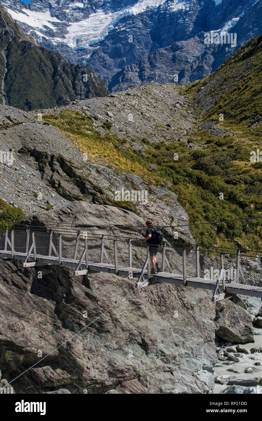 Mount cook bridge new zealand hi-res stock photography and images - Alamy