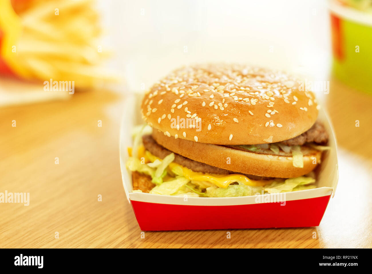 Double cheeseburger hi-res stock photography and images - Alamy
