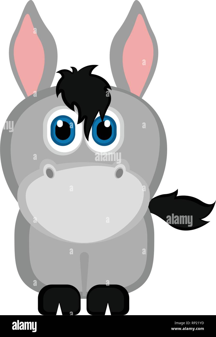 Very cute donkey Stock Vector Images - Alamy