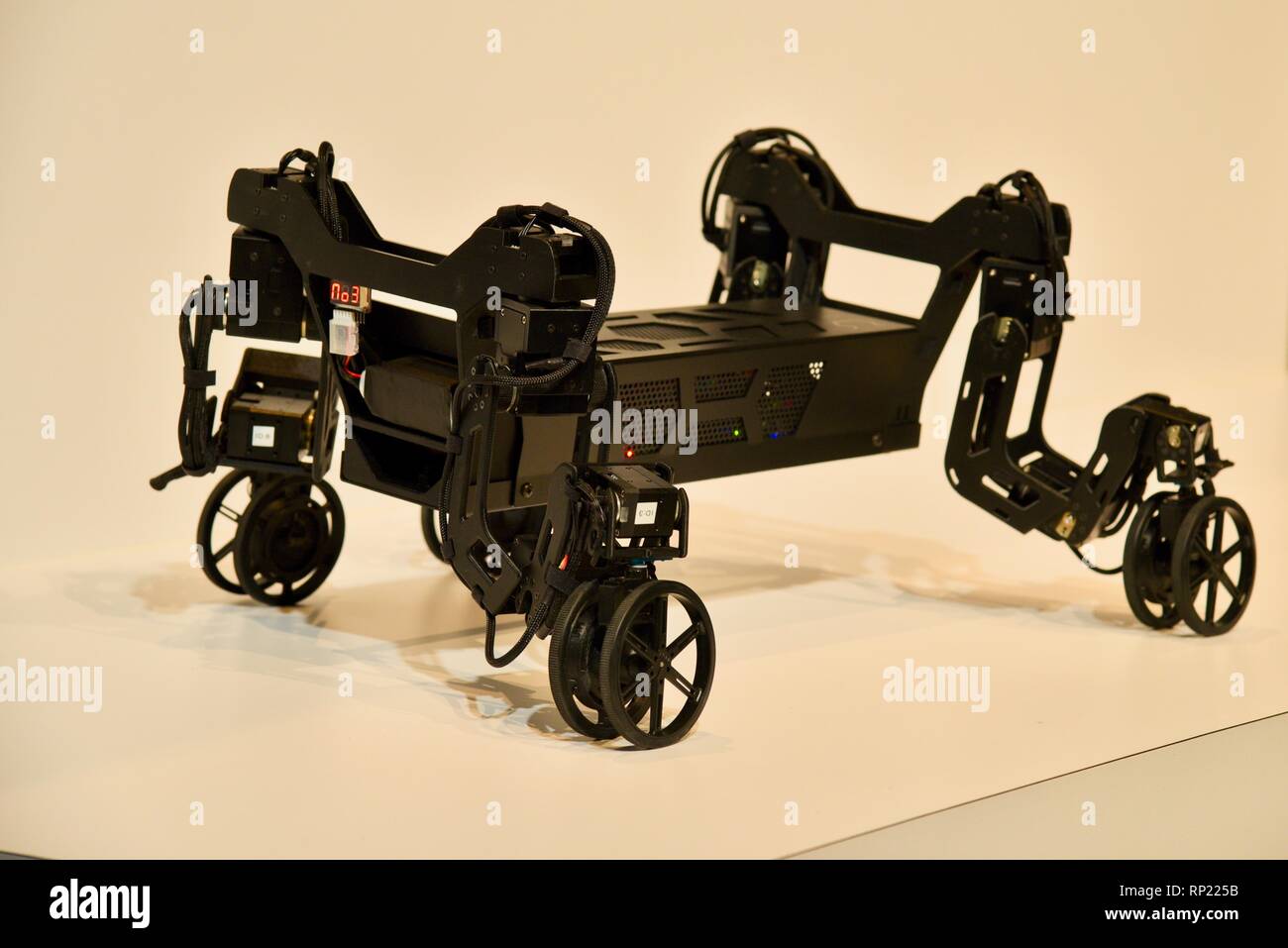 Scaled down model of Hyundai Elevate, a robotic vehicle designed to ...