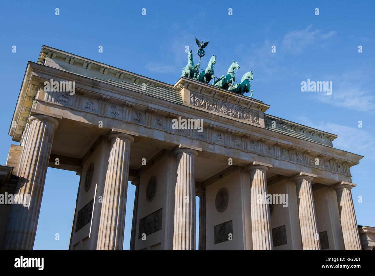 A view of the famous Brandenburg Gate in Berlin, Germany Stock Photo ...