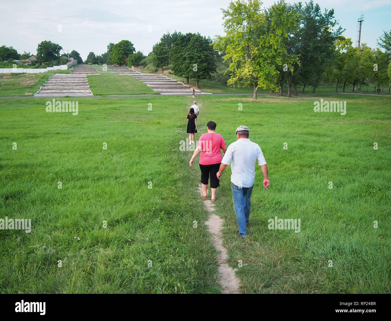 Following girl walking nature trail hi-res stock photography and images ...