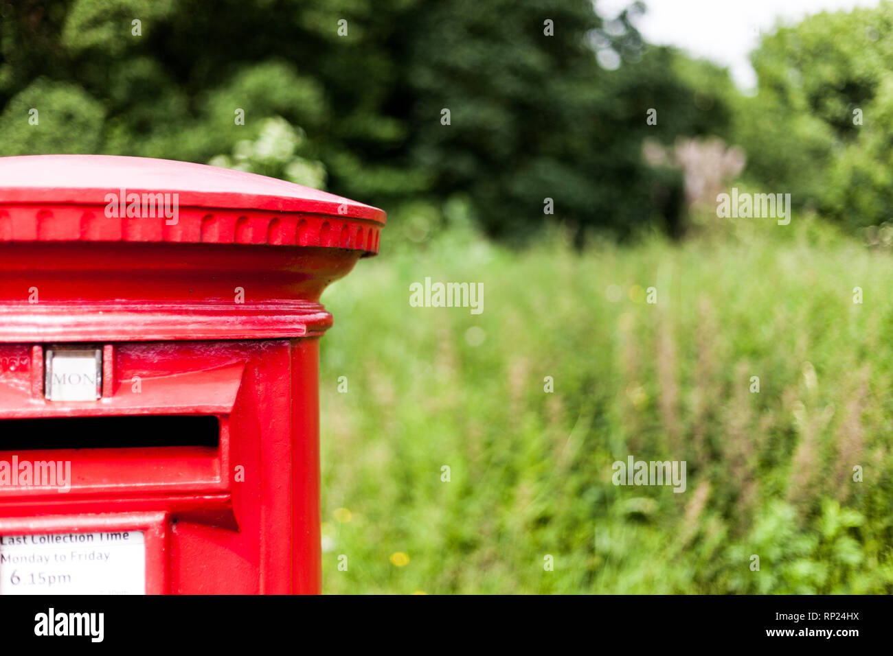 British red mailbox for gathering mail. Traditional mail gathering ...