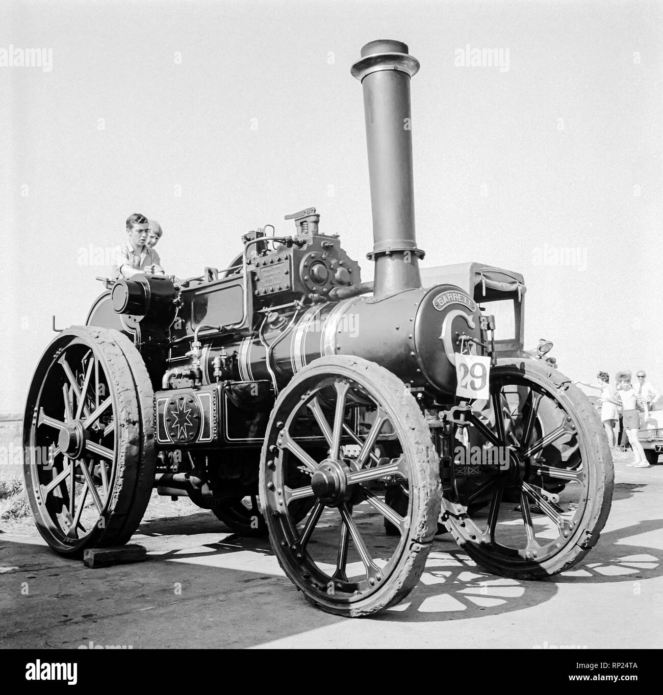 1920 Garrett steam traction engine, in steam at a show circa 1970 Stock ...