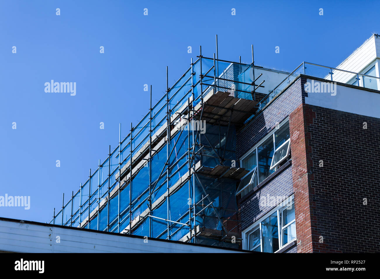 Building reconstruction concept scaffolding hi-res stock photography ...