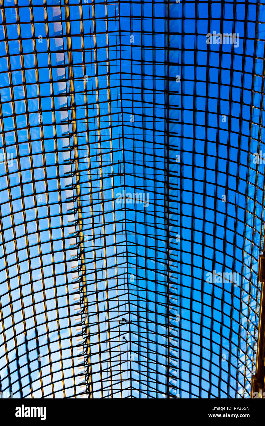 Transparent ceiling made of glass. Ceiling made of glass. Wired ceiling ...