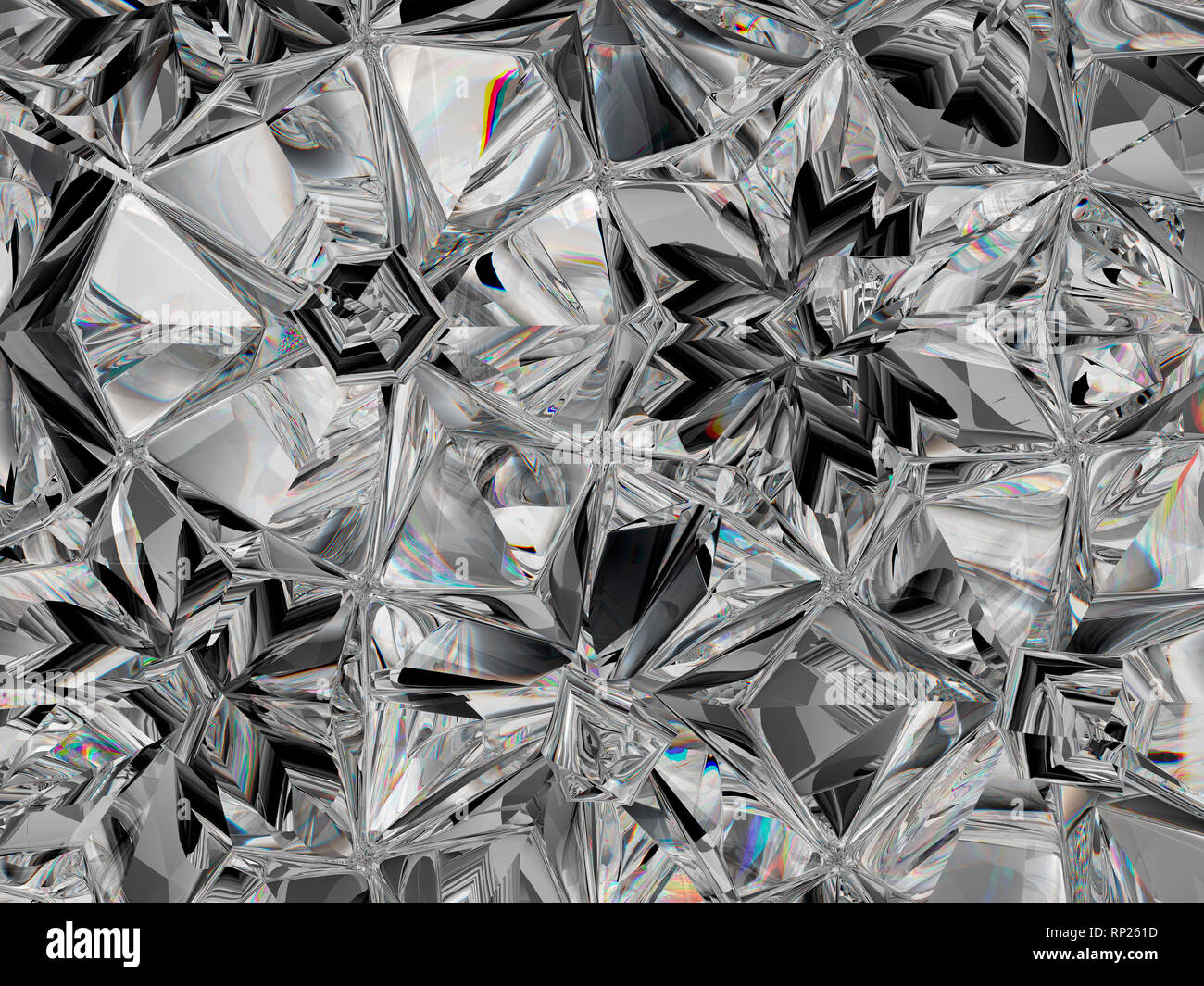 Precious Gemstone closeup texture and kaleidoscope. top view of round ...