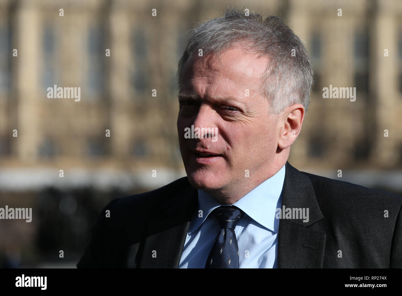 Conservative MP for Bracknell, Phillip Lee, speaks to the media in ...