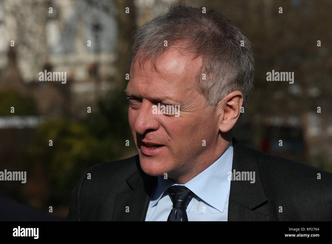 Conservative MP for Bracknell, Phillip Lee, speaks to the media in ...