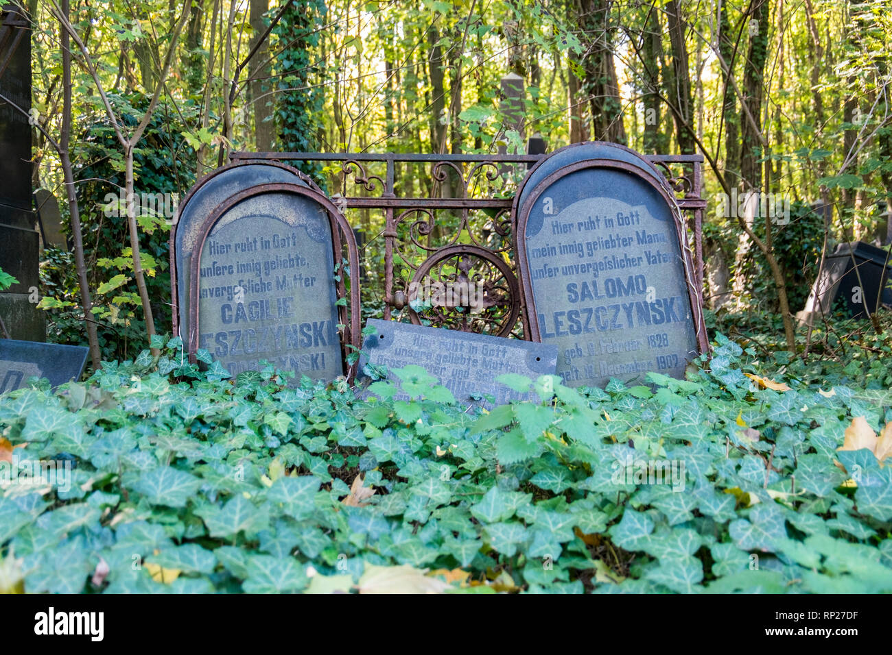 The famous Weissensee Jewish cemetery in Berlin, Germany. Cemetery ...