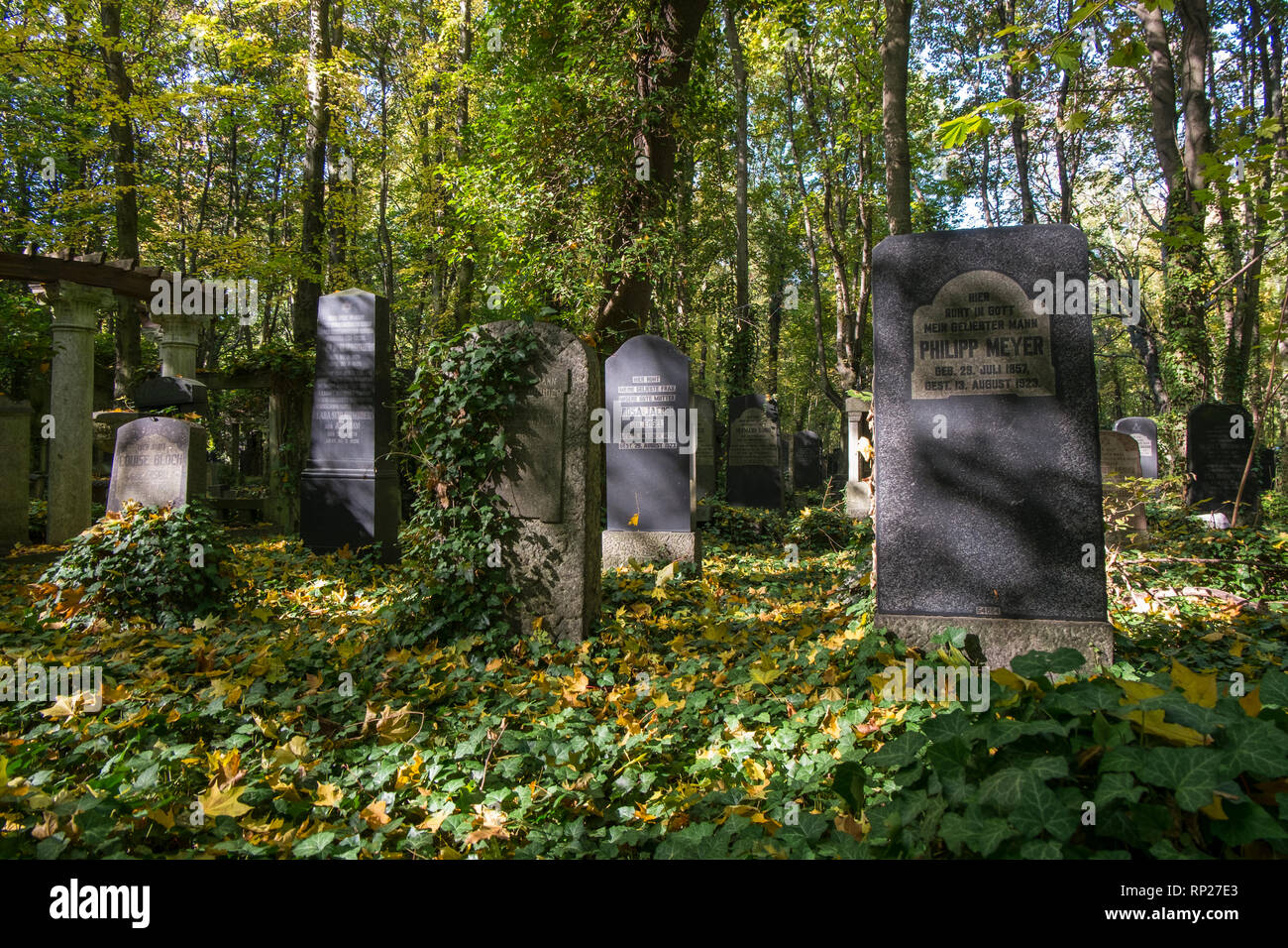 The famous Weissensee Jewish cemetery in Berlin, Germany. Cemetery ...