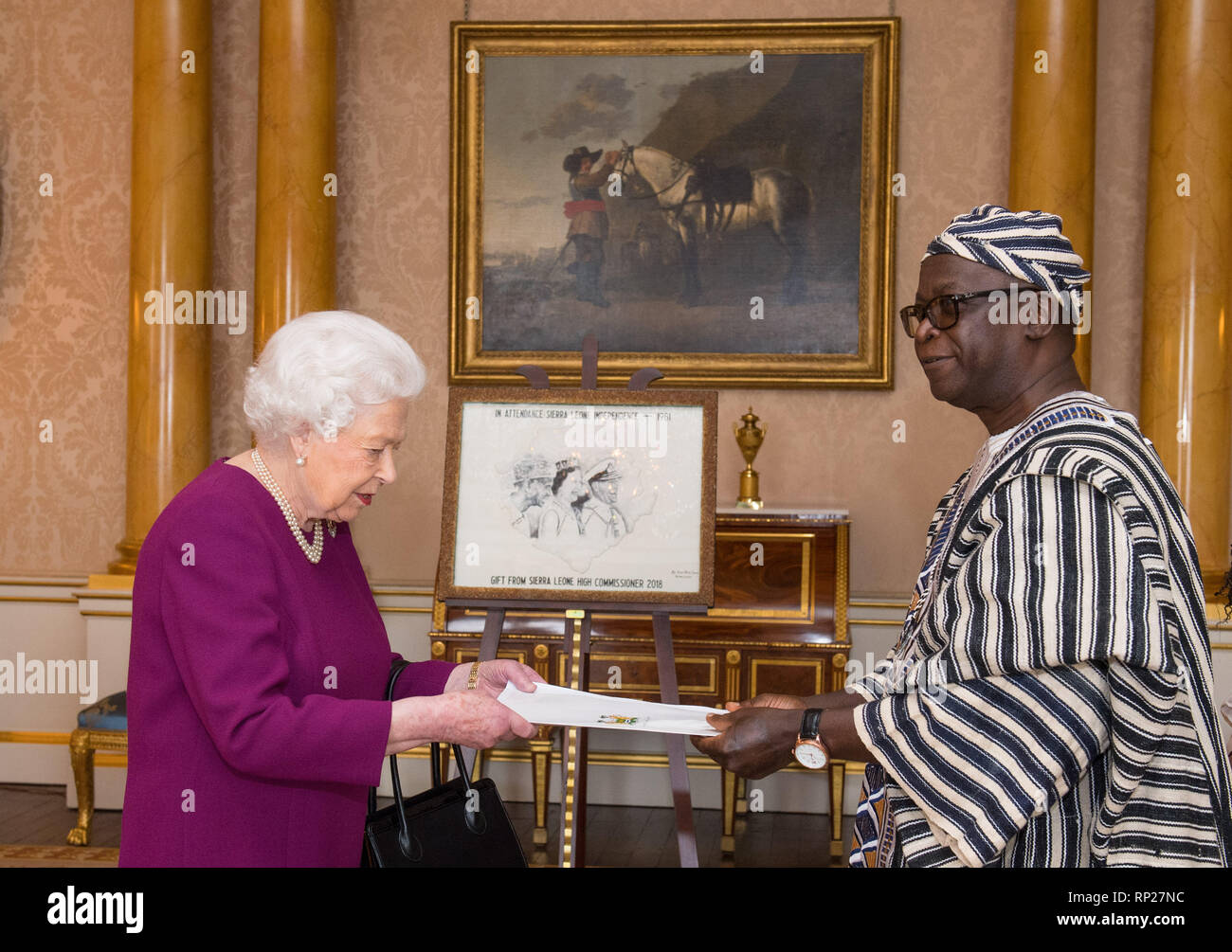 Queen elizabeth ii meets ambassador sierra leone tamba lamina hi-res ...