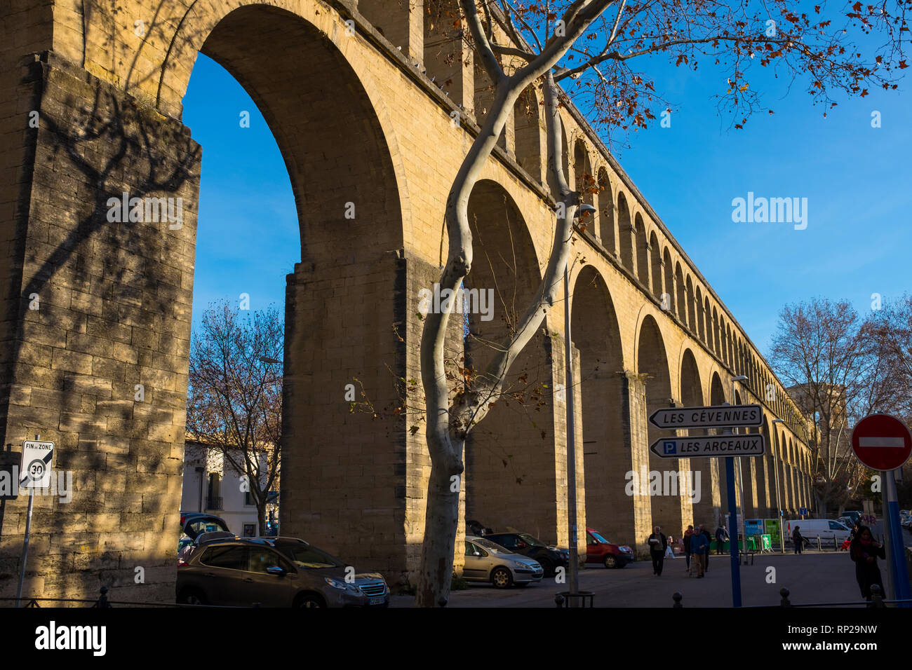 Les Arceaux, Montpellier, France, the neighbourhood dominated by the ...