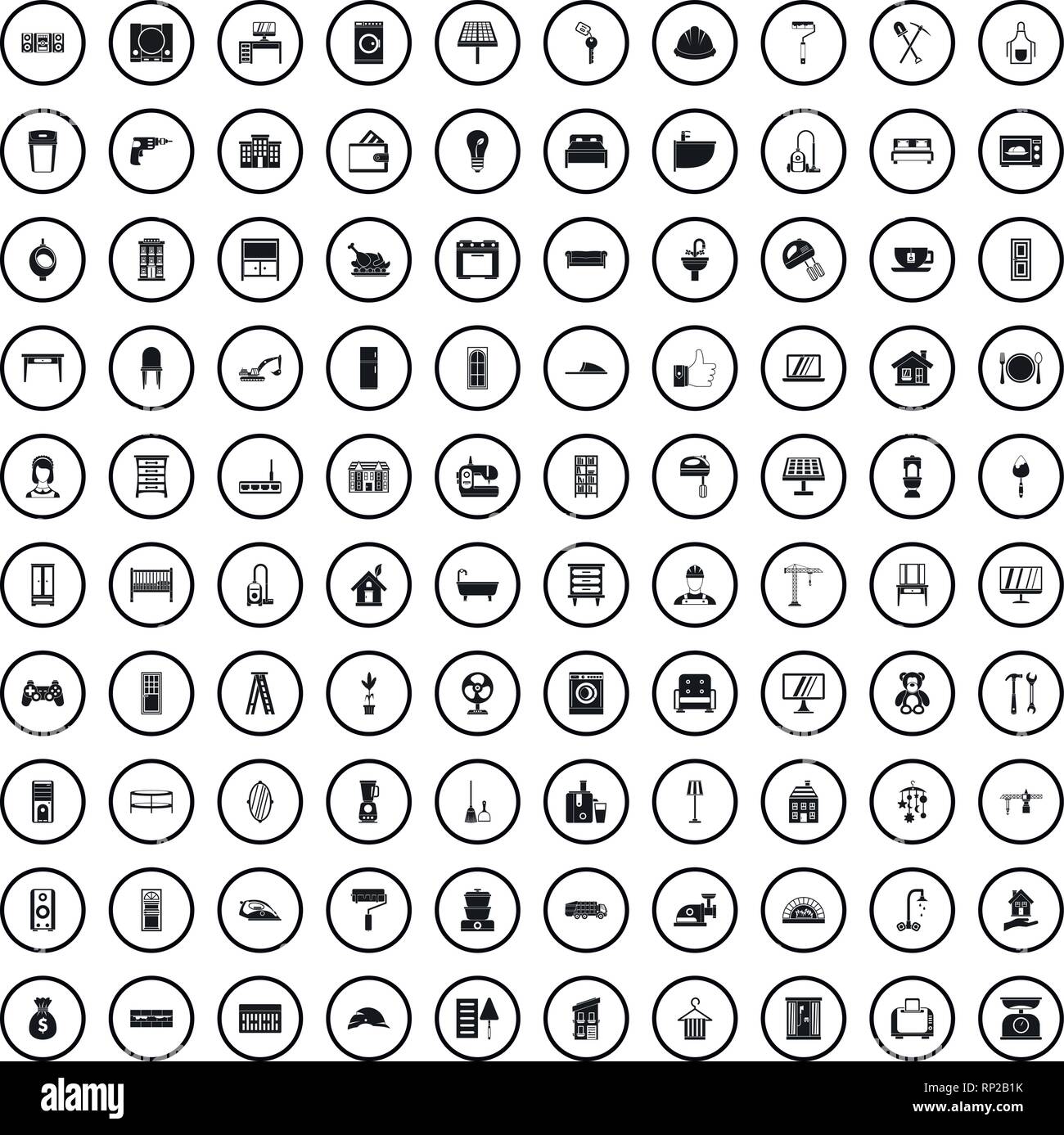 Simple bedroom bed closet Stock Vector Images - Alamy