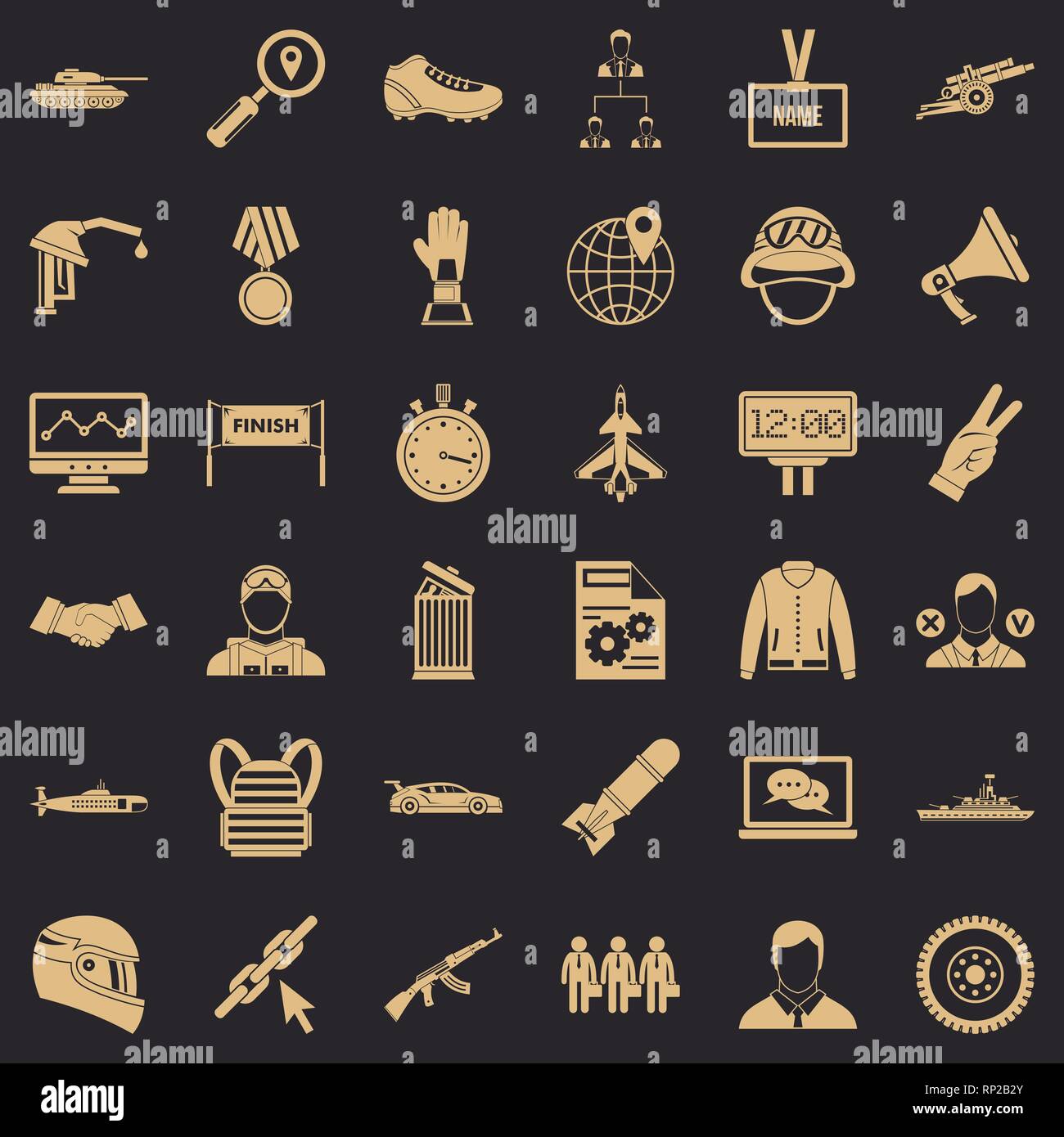 Great victory icons set, simple style Stock Vector Image & Art - Alamy