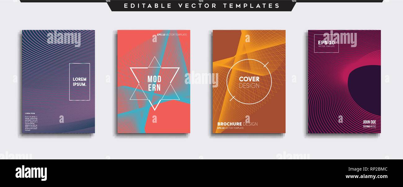 Minimal Vector cover designs. Future Poster template Stock Vector Image ...