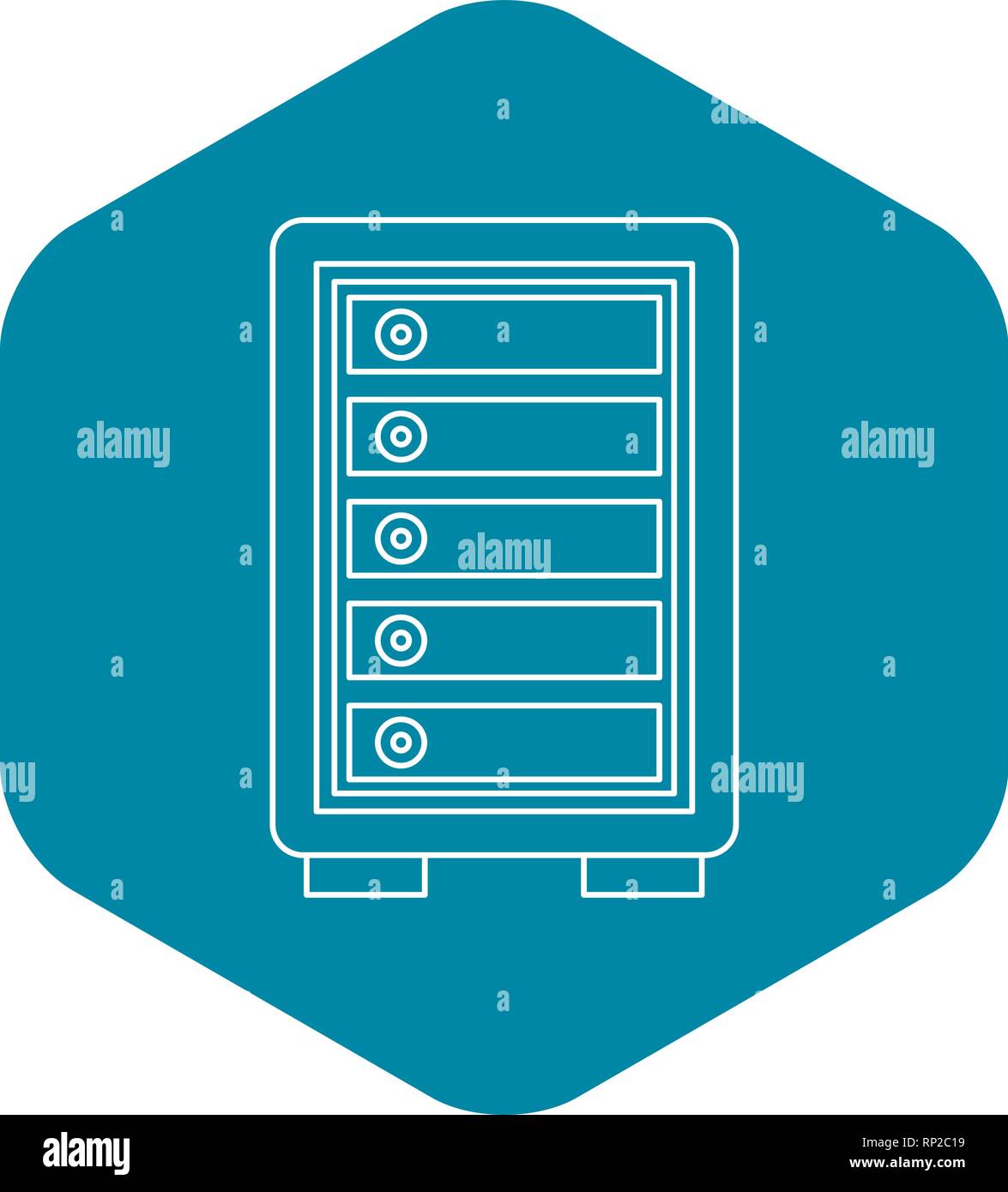 Security safe locker icon, outline style Stock Vector Image & Art - Alamy