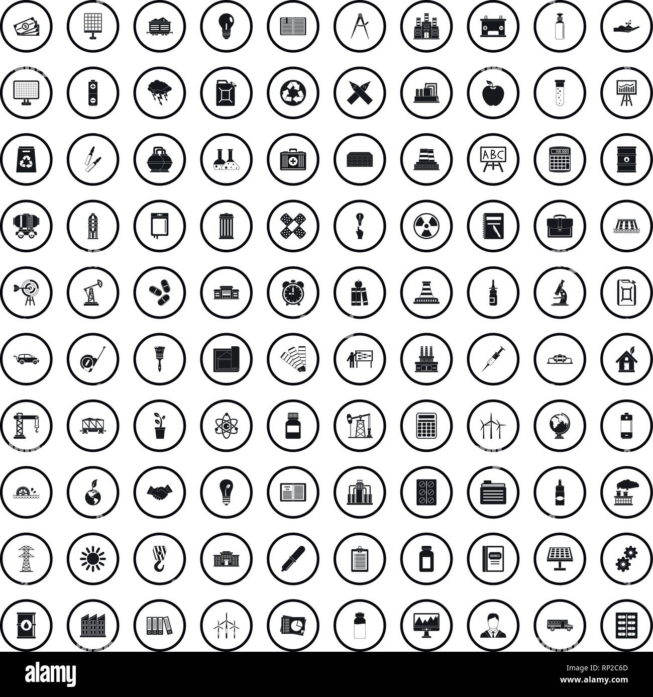 100 company icons set, simple style Stock Vector Image & Art - Alamy