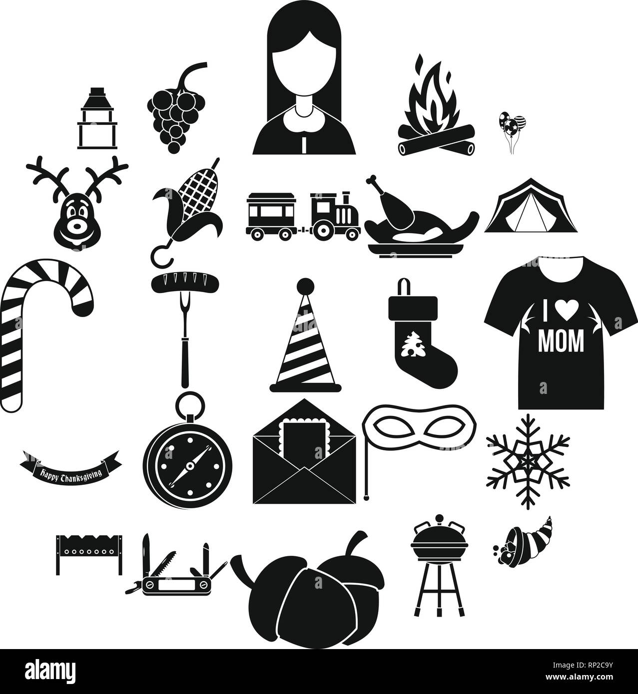 Family reunion icons set, simple style Stock Vector Image & Art - Alamy
