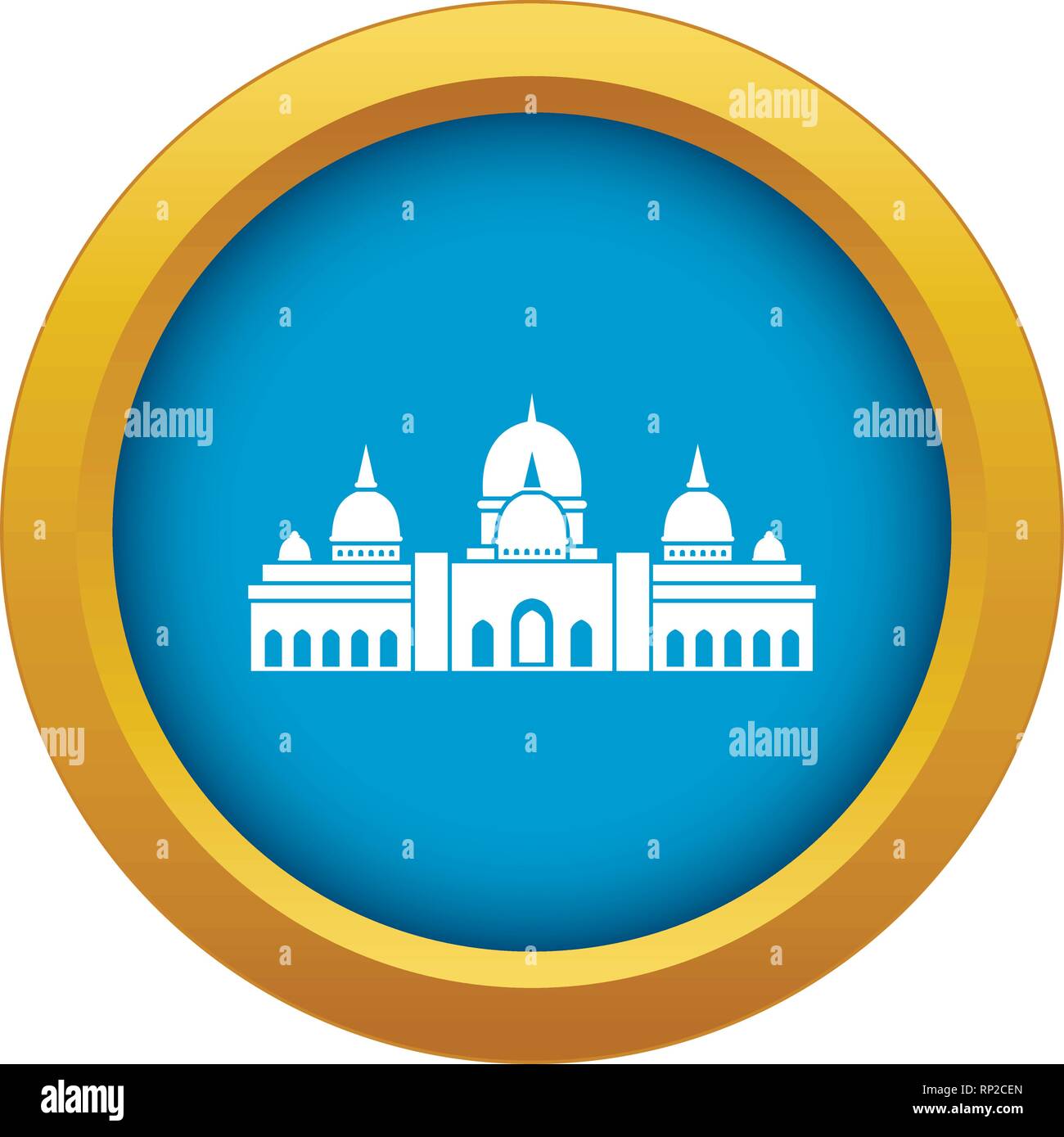 Sheikh Zayed Grand Mosque, UAE icon blue vector isolated Stock Vector ...