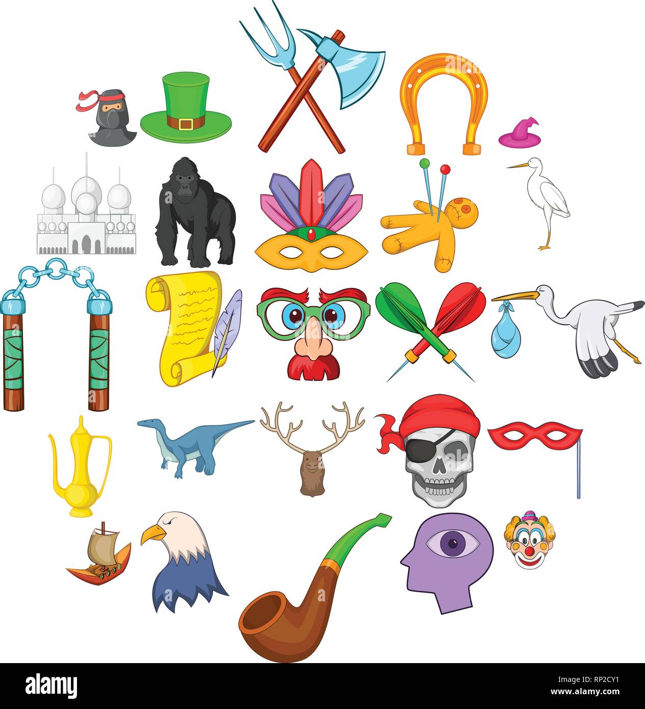 Fantasy icons set, cartoon style Stock Vector Image & Art - Alamy