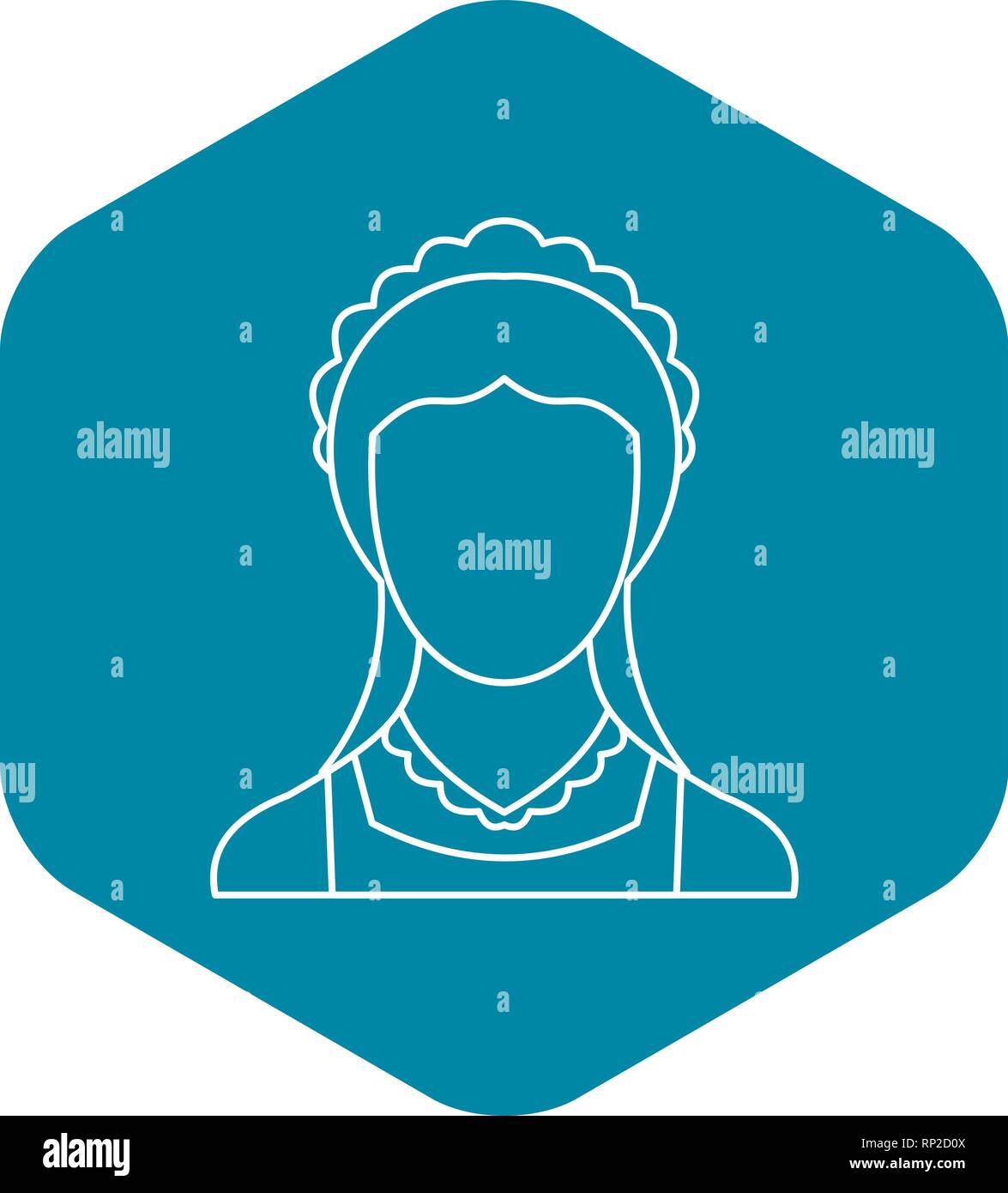 Maid icon, outline style Stock Vector Image & Art - Alamy