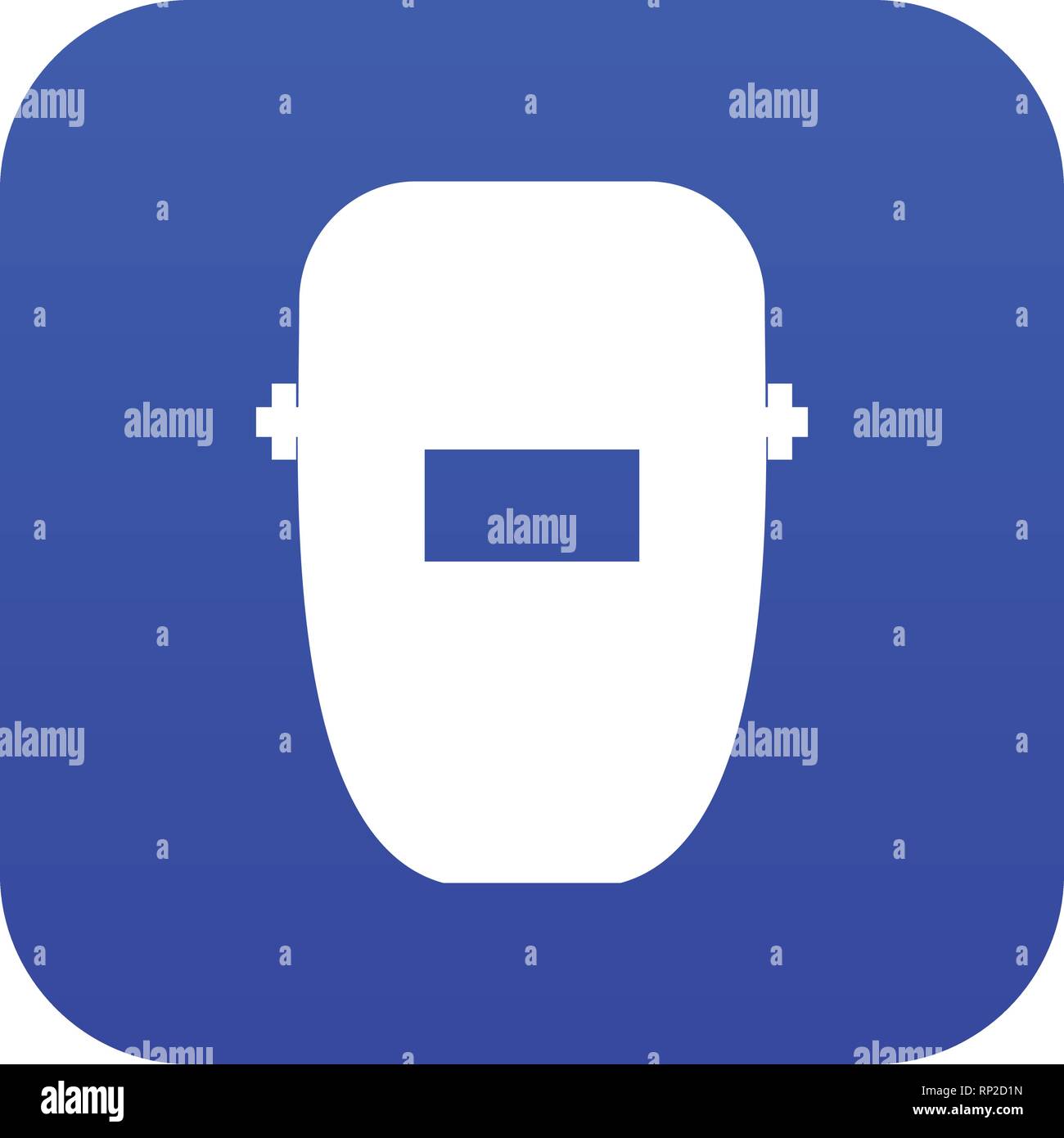 Welding mask icon digital blue Stock Vector Image & Art - Alamy