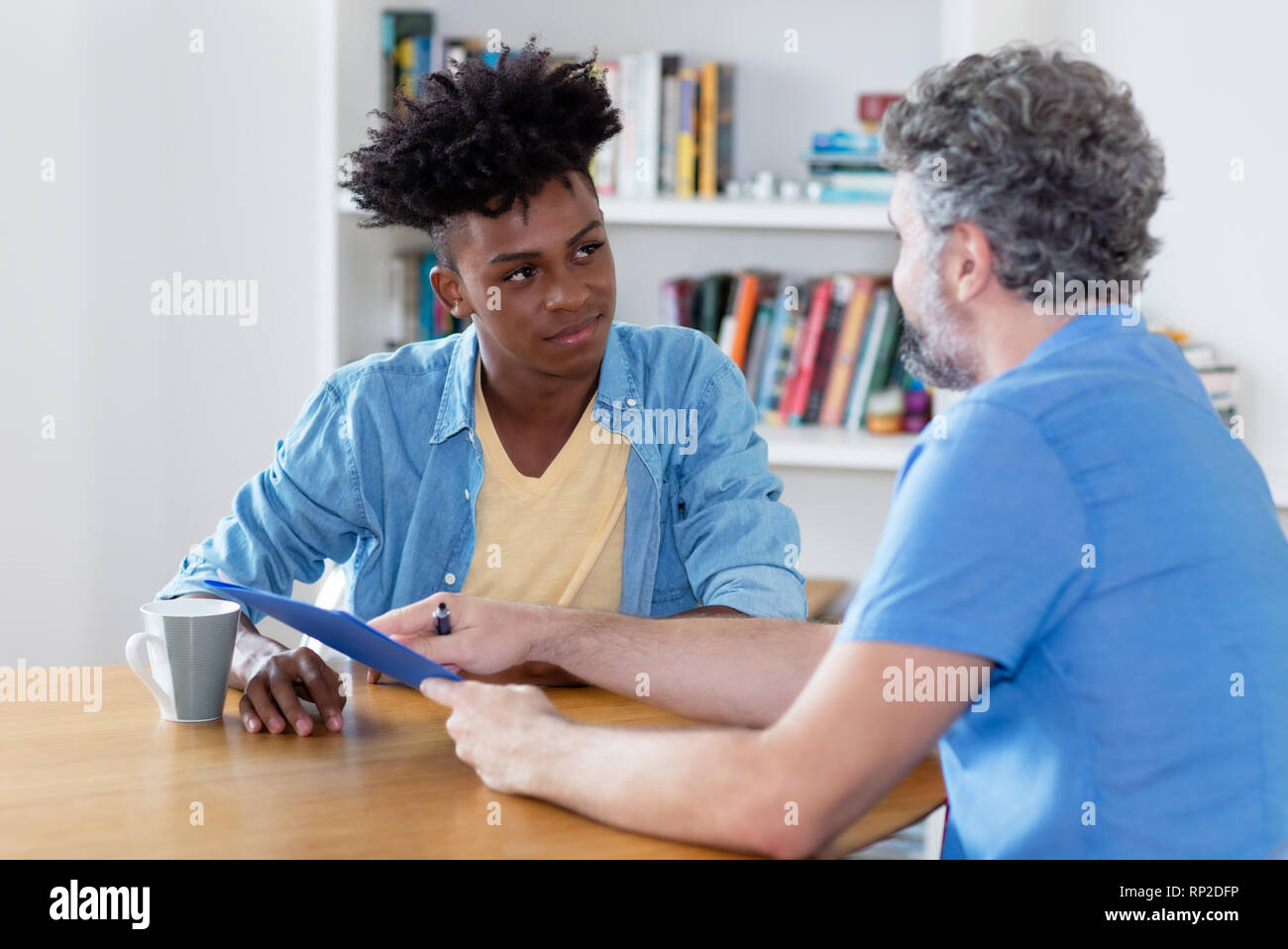 African caucasian interview hi-res stock photography and images - Alamy