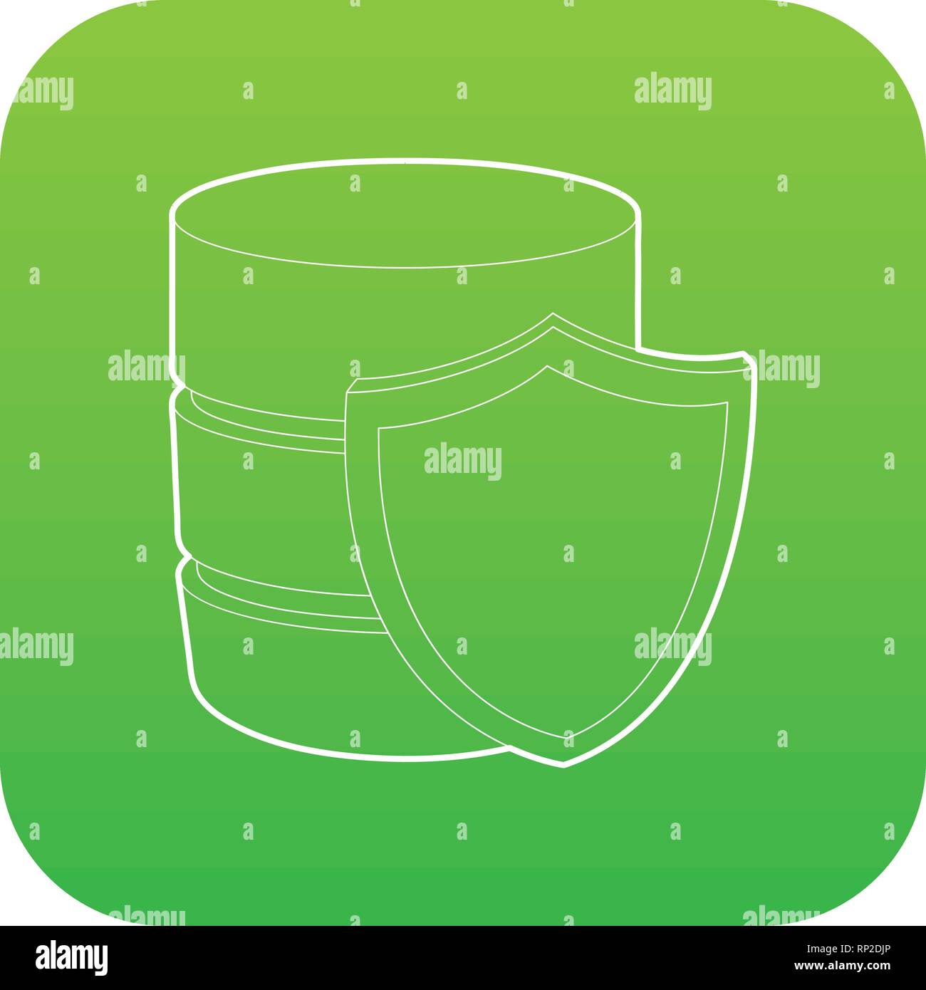 Safe database icon green vector Stock Vector Image & Art - Alamy