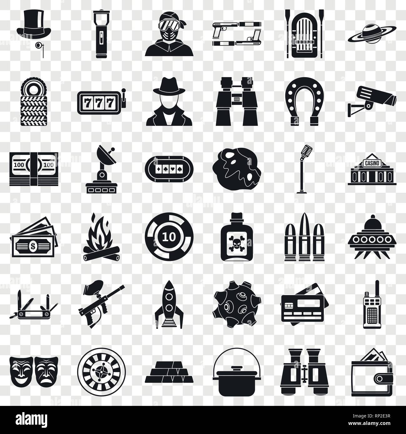 Games for adult icons set, simple style Stock Vector Image & Art - Alamy