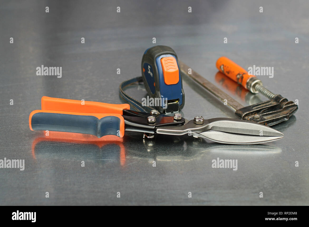 blade scissors for metal tool still life Stock Photo - Alamy