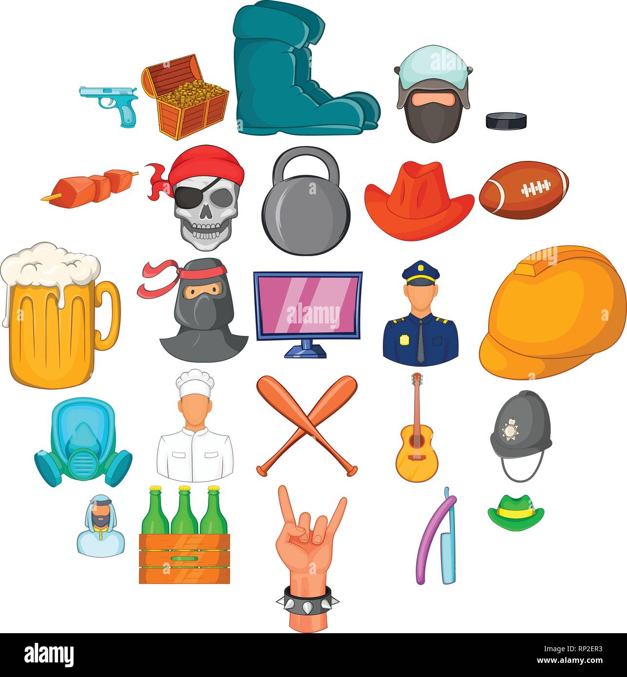 Best dad icons set, cartoon style Stock Vector Image & Art - Alamy