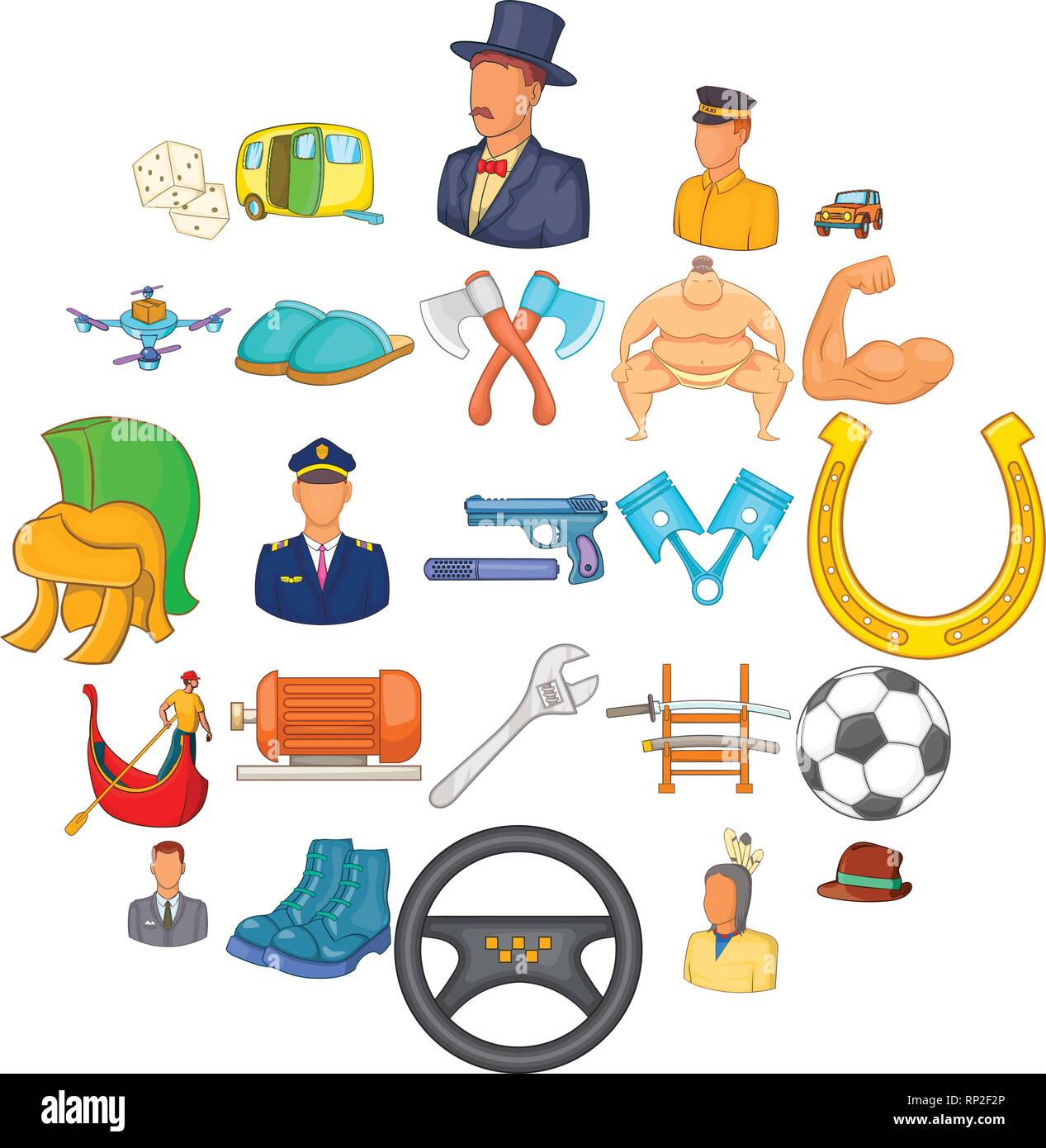 Dad icons set, cartoon style Stock Vector Image & Art - Alamy