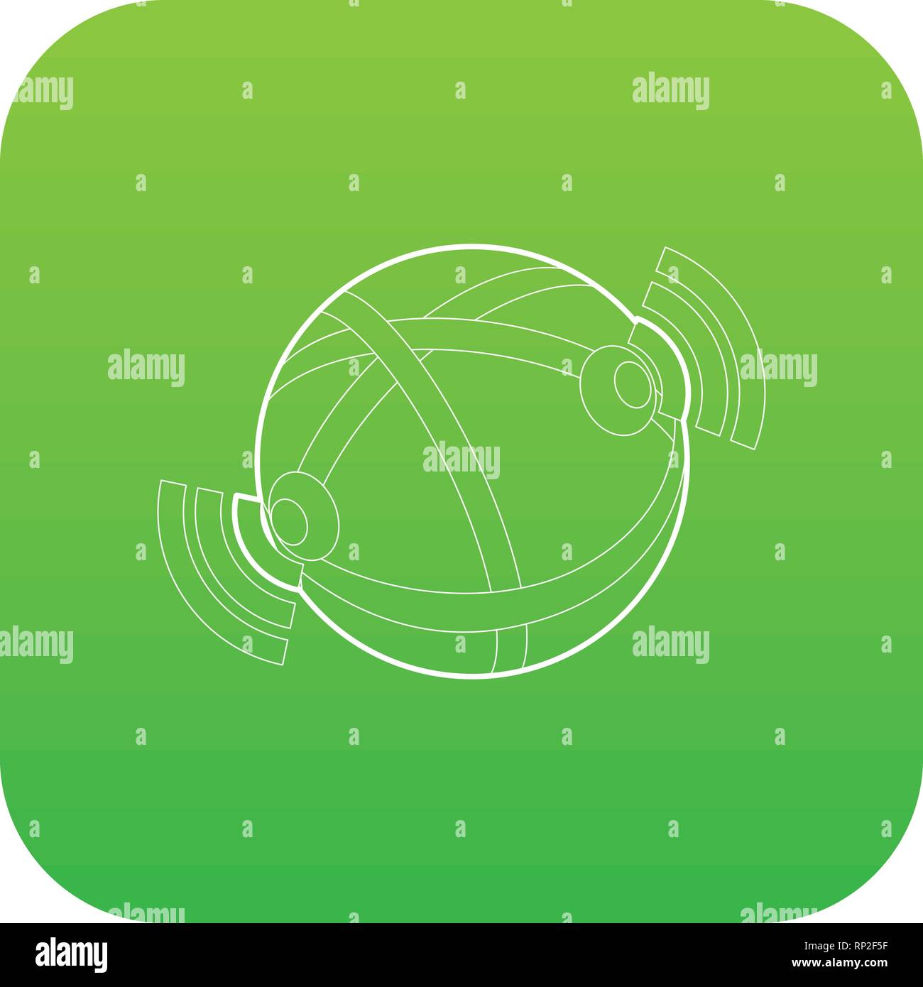 Globe database icon green vector Stock Vector Image & Art - Alamy