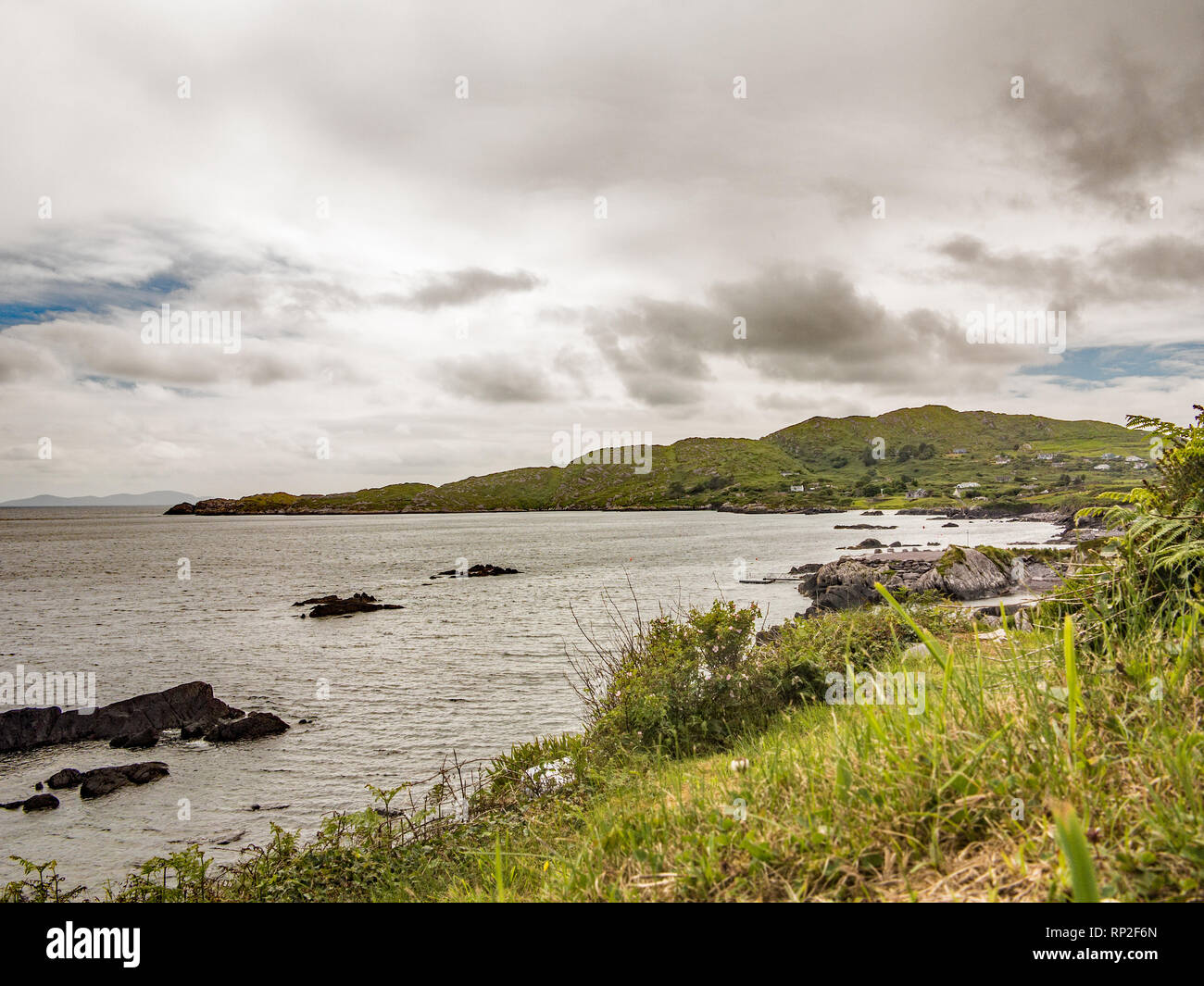 A quiet, scenic and beautiful bay on the west coast of Ireland Stock ...